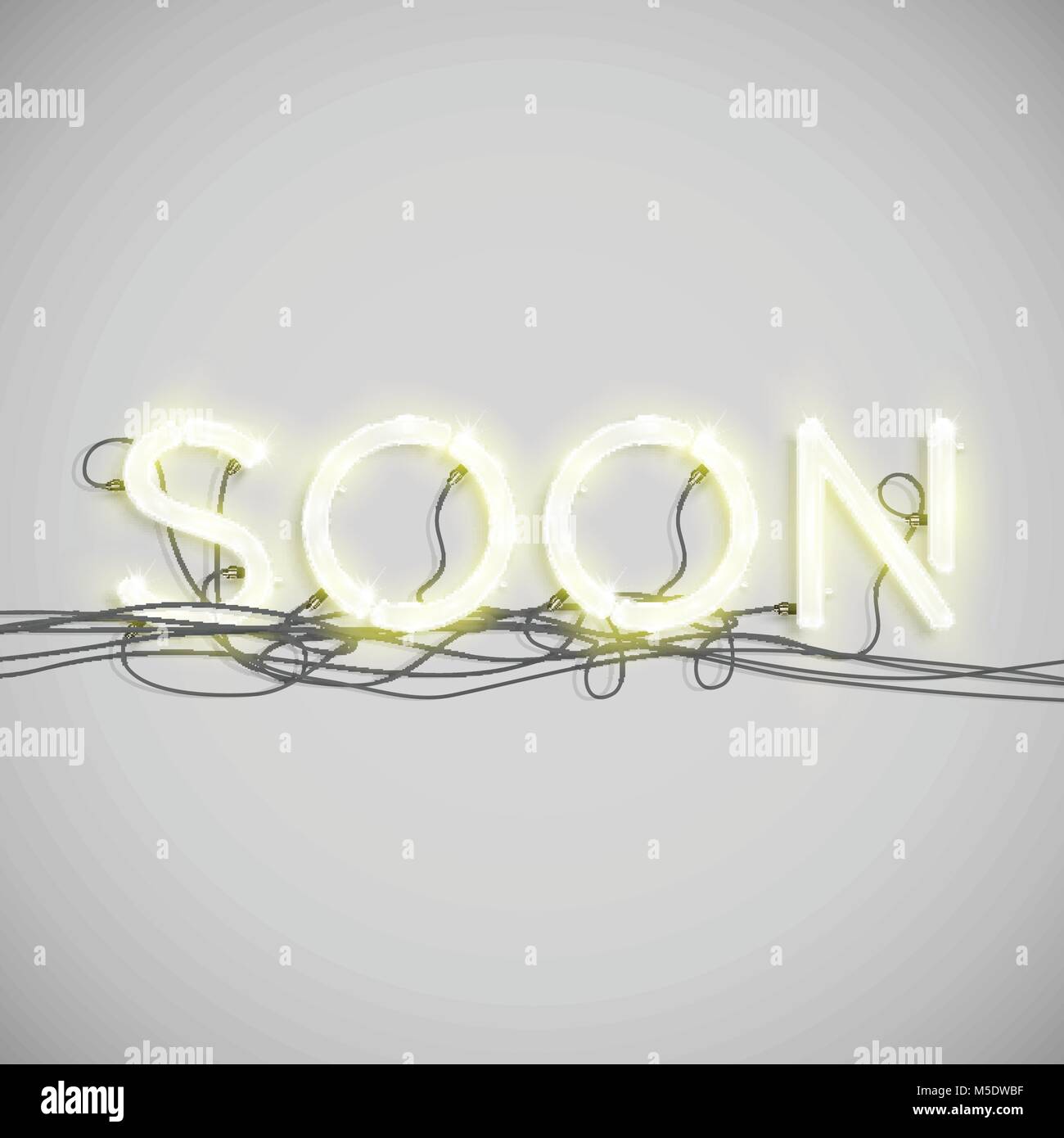 Neon electric word type, vector illustration Stock Vector Image & Art ...