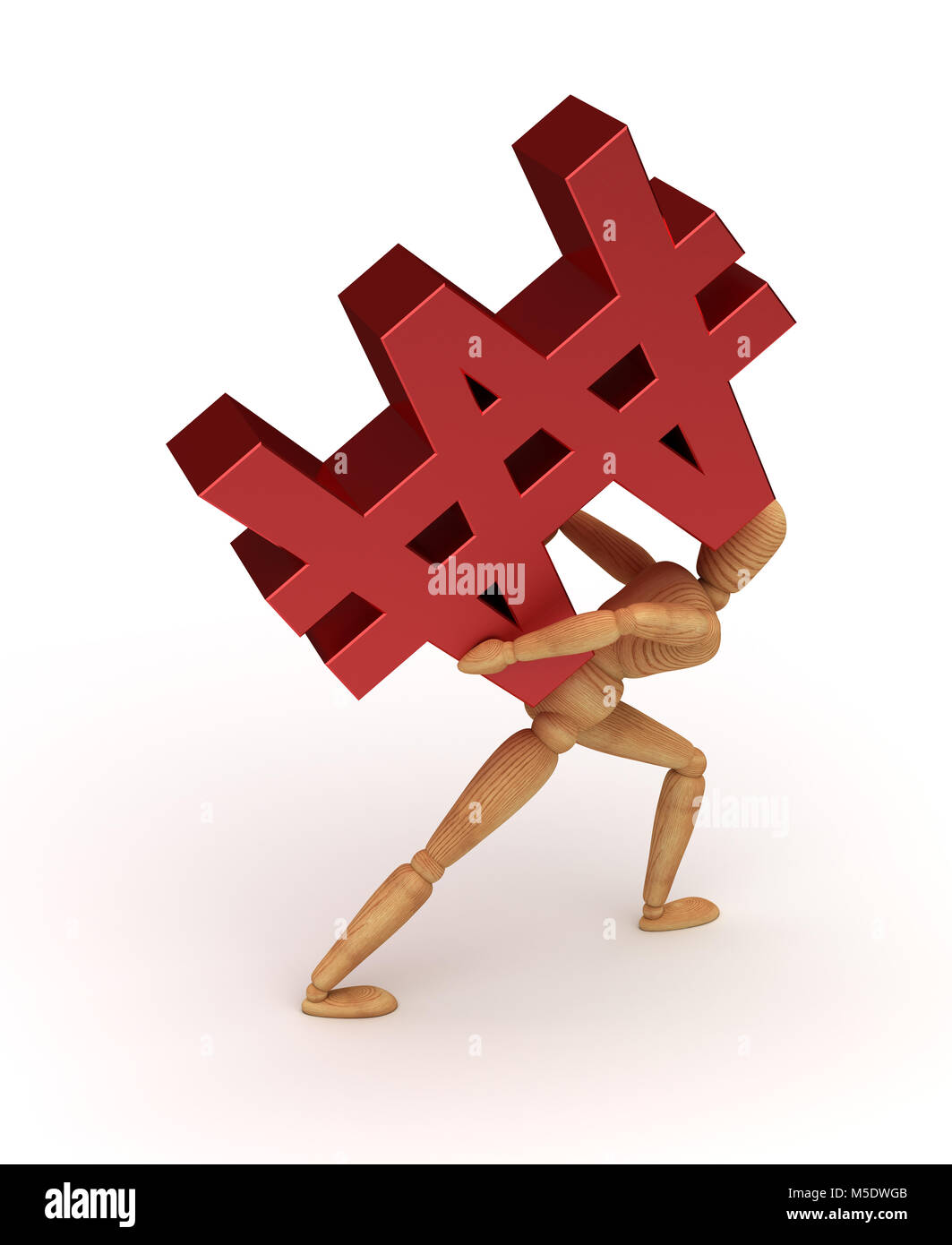 Transfering Korean Won (Isolated on white background Stock Photo - Alamy