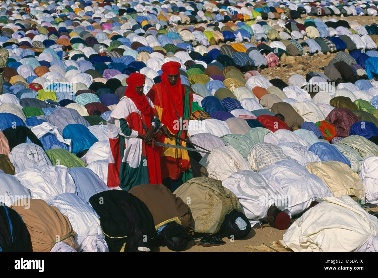 Niger. Agadez. Sahara desert. Sahel. Prayers celebrating the end of ...