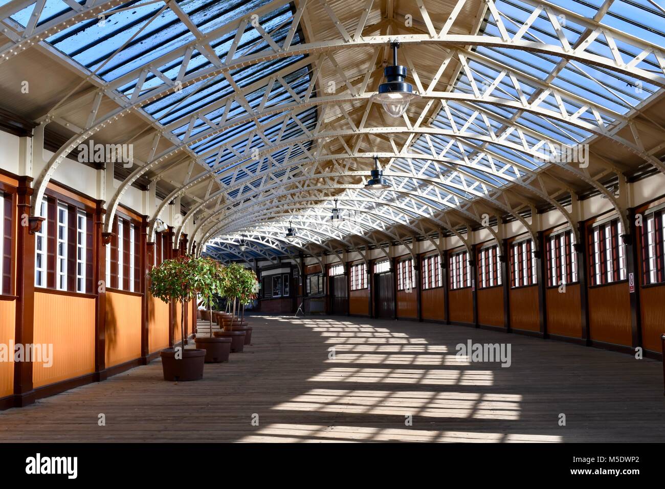 Walkway between railway station and ferry port hi-res stock photography ...