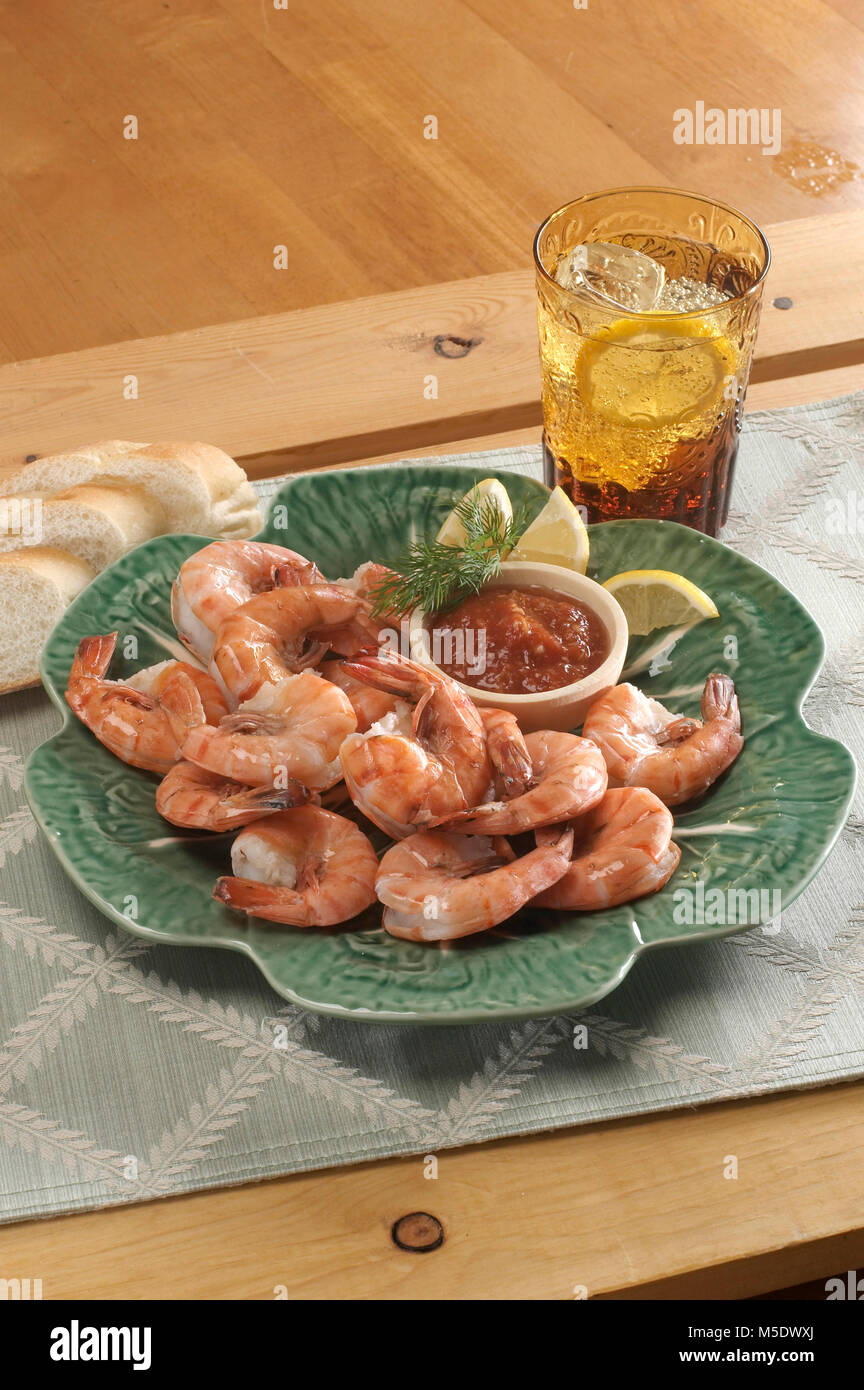 Plate Of Shrimp Stock Photo - Alamy