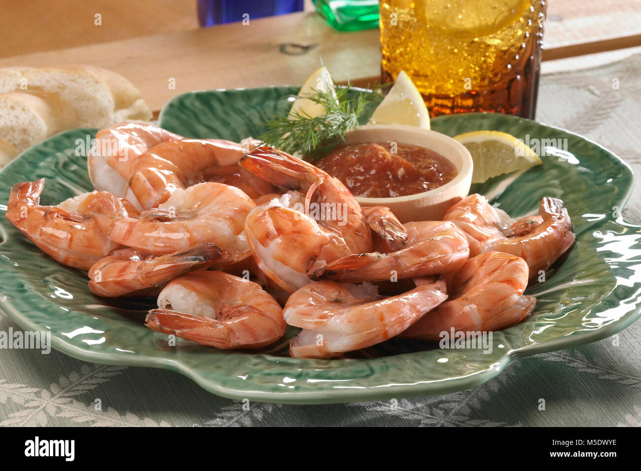 Plate Of Shrimp Stock Photo - Alamy
