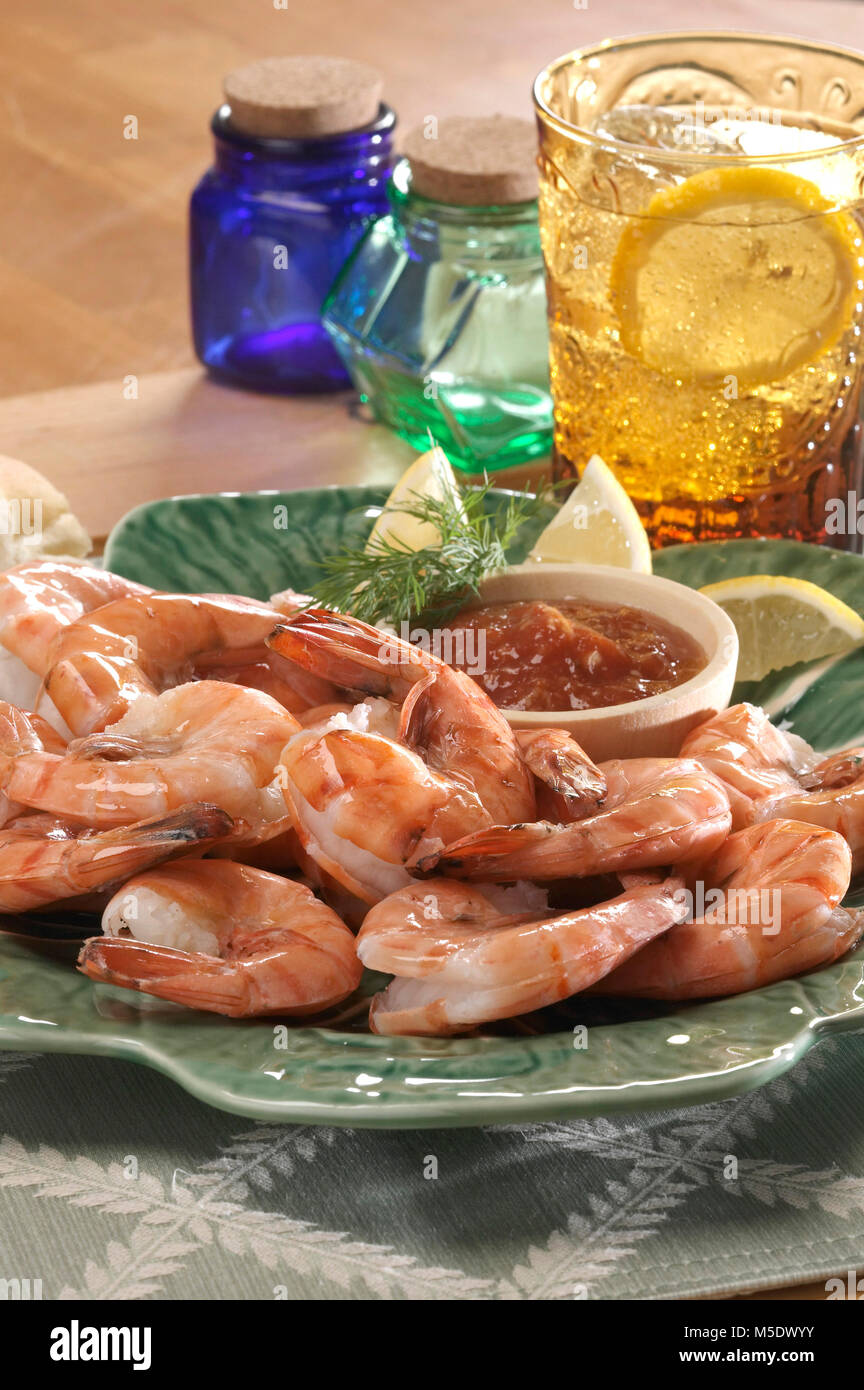 Plate Of Shrimp Stock Photo - Alamy