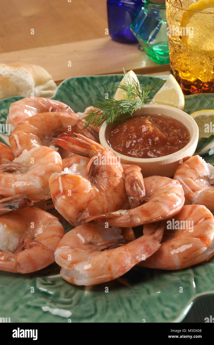 Plate Of Shrimp Stock Photo - Alamy