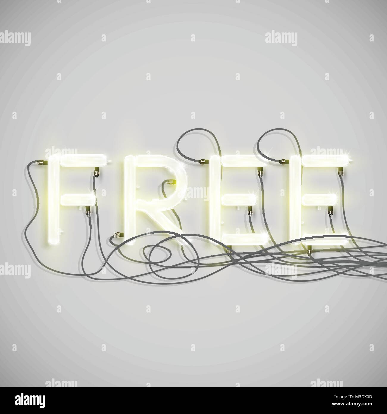 Neon electric word type, vector illustration Stock Vector Image & Art ...