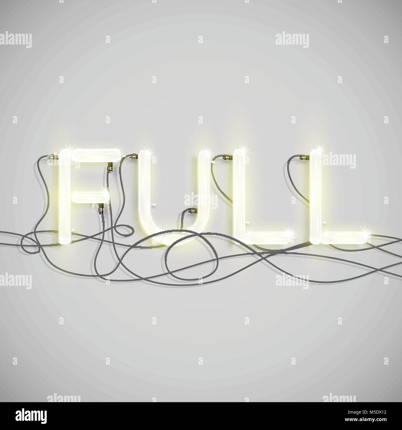 Neon electric word type, vector illustration Stock Vector Image & Art ...
