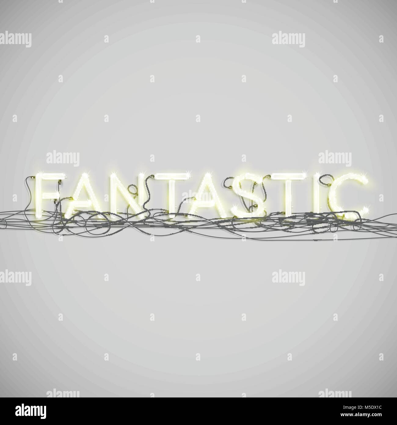 Neon electric word type, vector illustration Stock Vector Image & Art ...