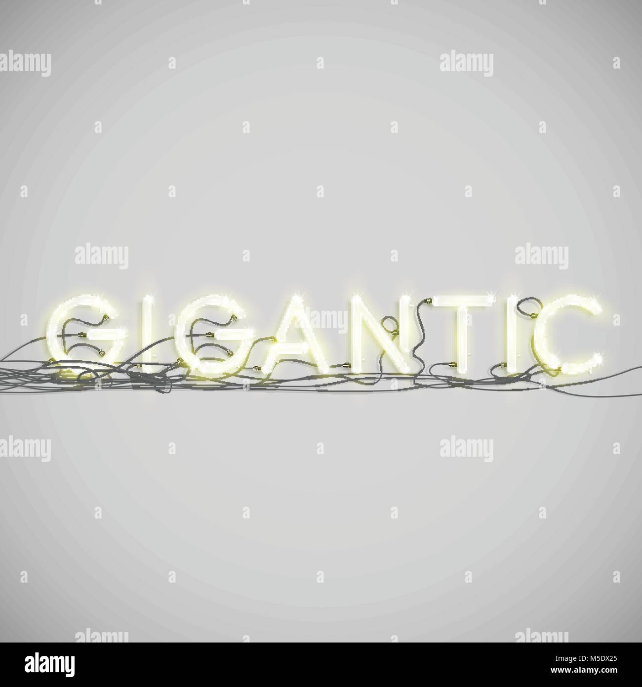 Neon electric word type, vector illustration Stock Vector Image & Art ...