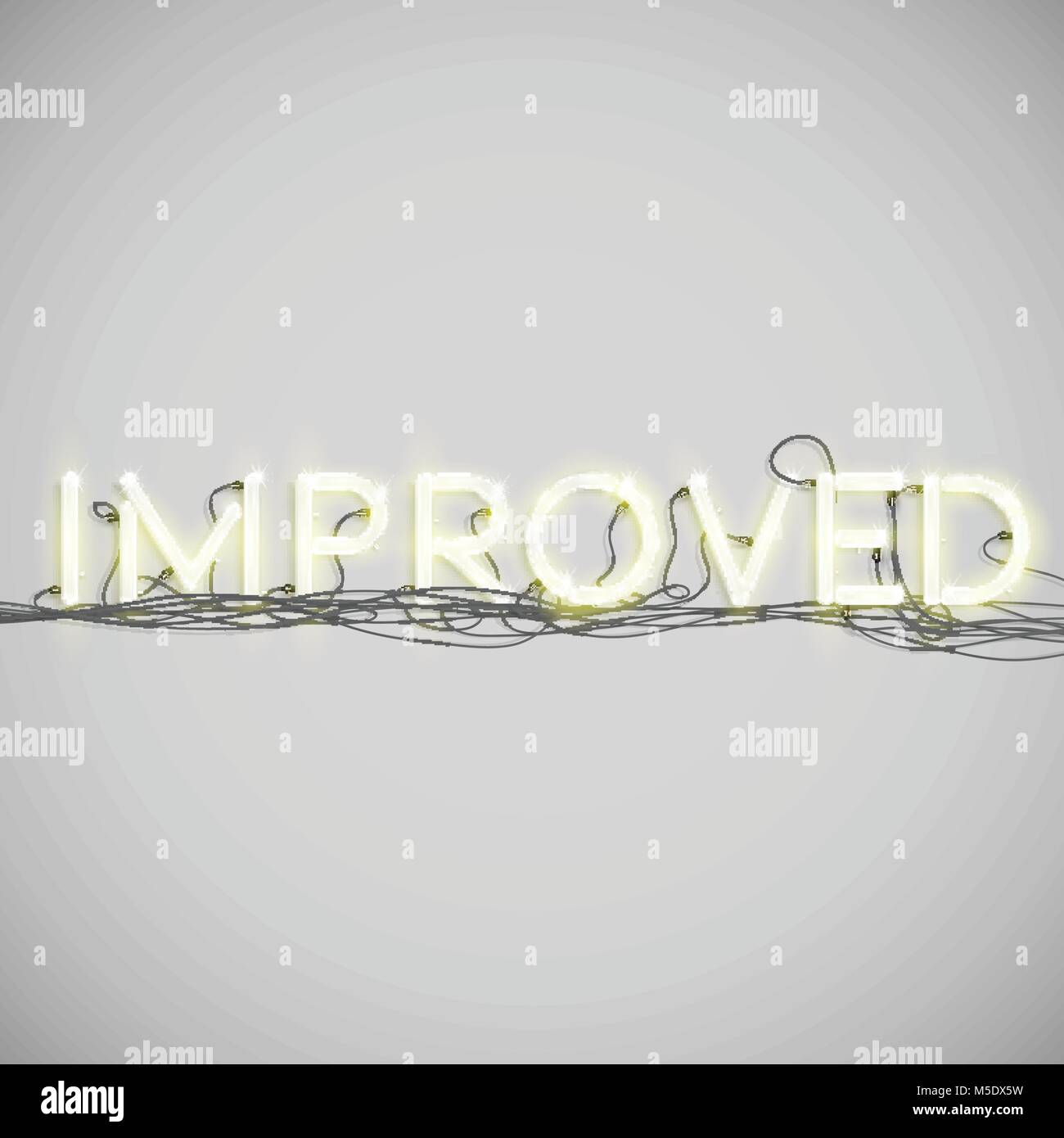 Neon electric word type, vector illustration Stock Vector Image & Art ...