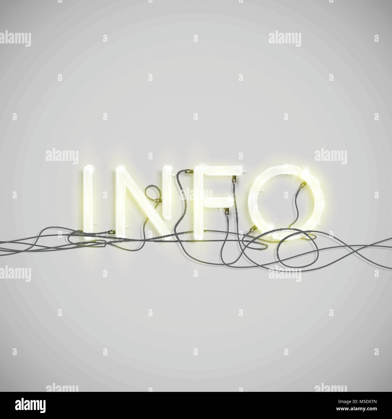 Neon electric word type, vector illustration Stock Vector Image & Art ...