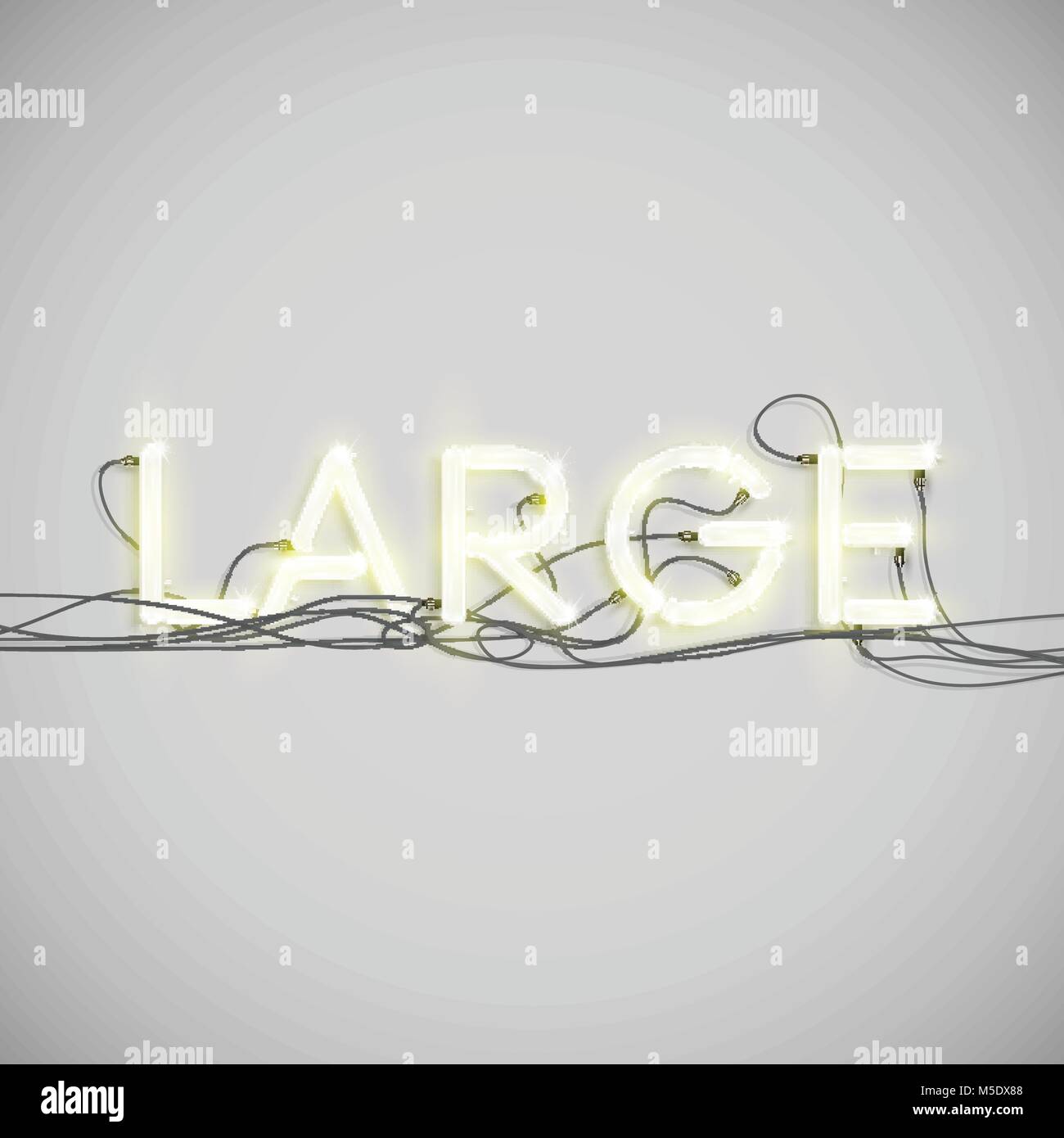 Neon electric word type, vector illustration Stock Vector Image & Art ...