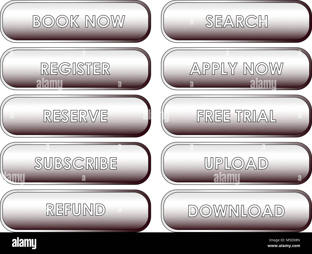 Metal pushbutton set 01 - Vector Stock Vector Image & Art - Alamy