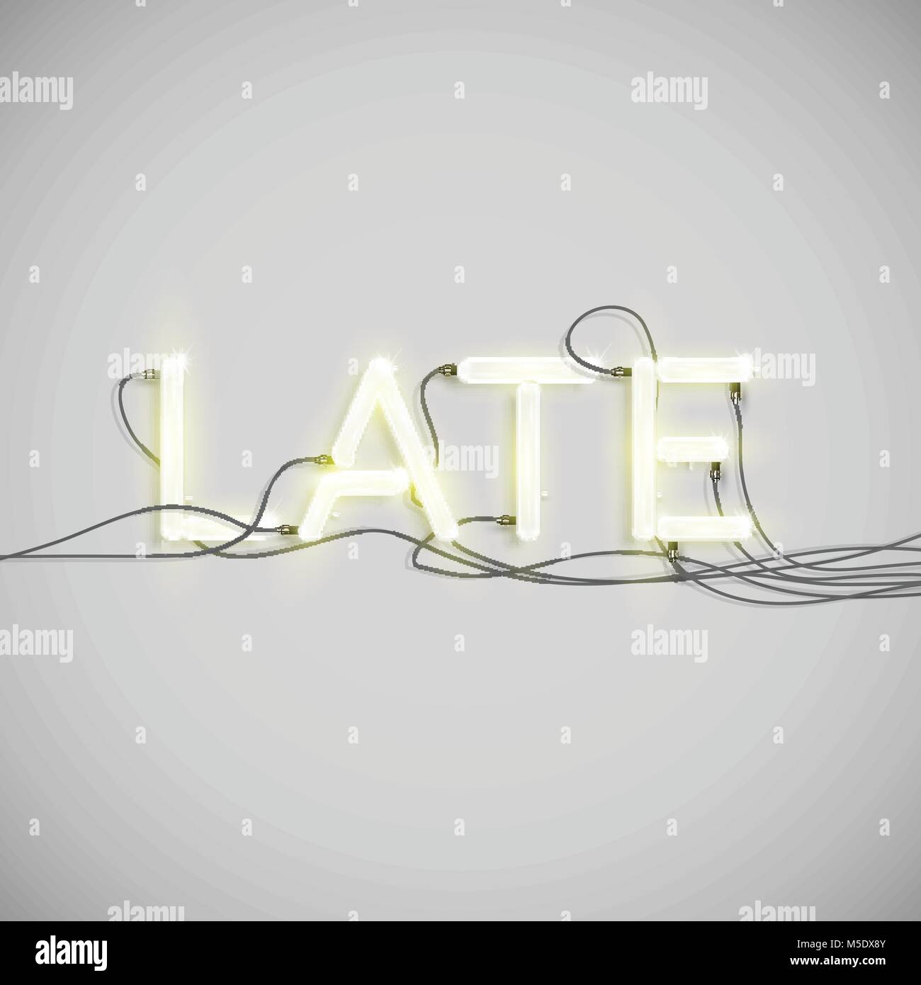 Neon electric word type, vector illustration Stock Vector Image & Art ...