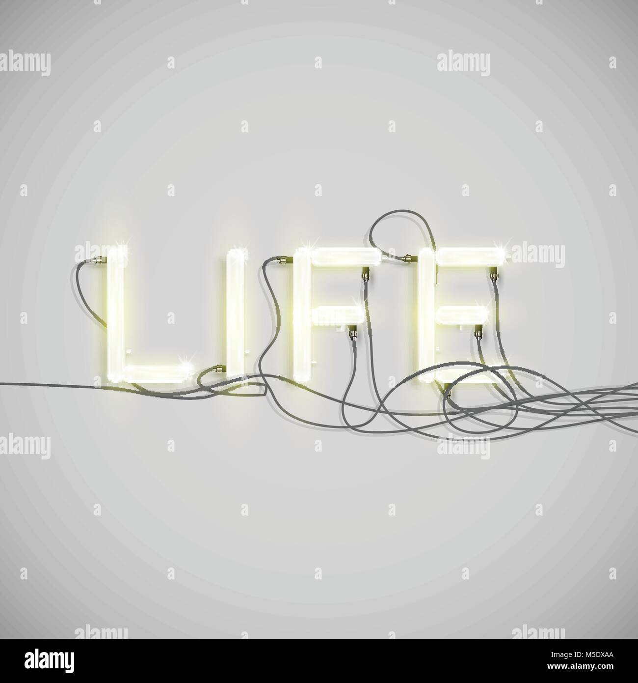 Neon electric word type, vector illustration Stock Vector Image & Art ...