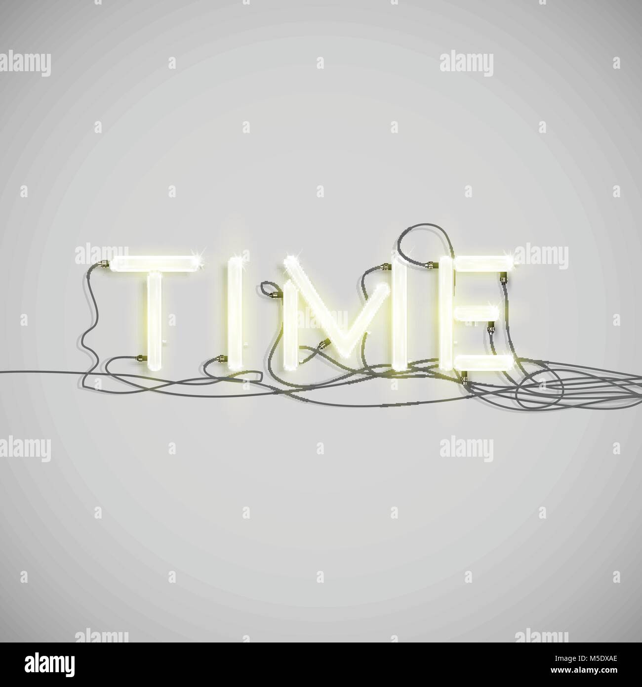 Neon electric word type, vector illustration Stock Vector Image & Art ...