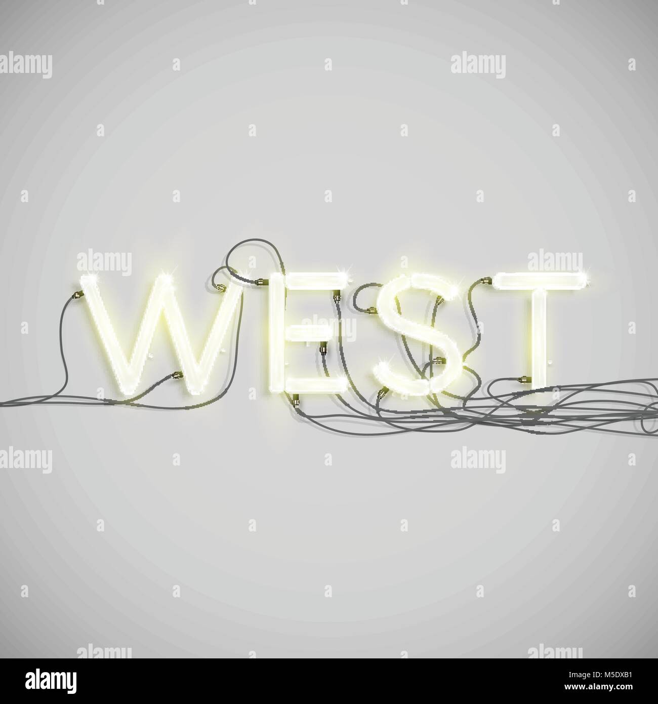 Neon electric word type, vector illustration Stock Vector Image & Art ...