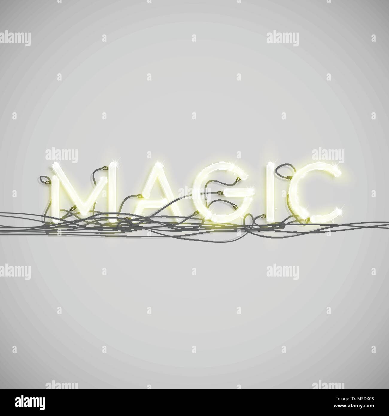 Neon electric word type, vector illustration Stock Vector Image & Art ...