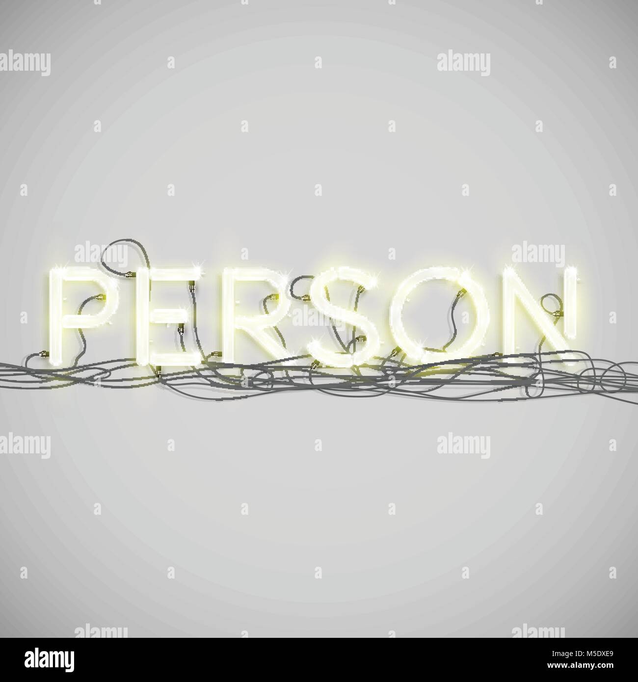 Neon electric word type, vector illustration Stock Vector Image & Art ...