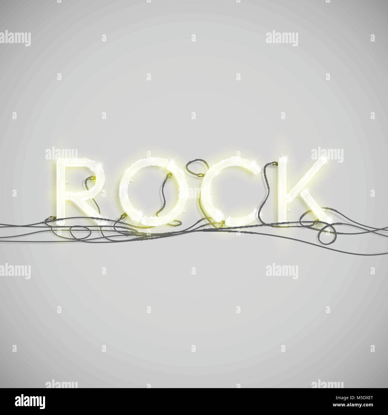 Neon electric word type, vector illustration Stock Vector Image & Art ...