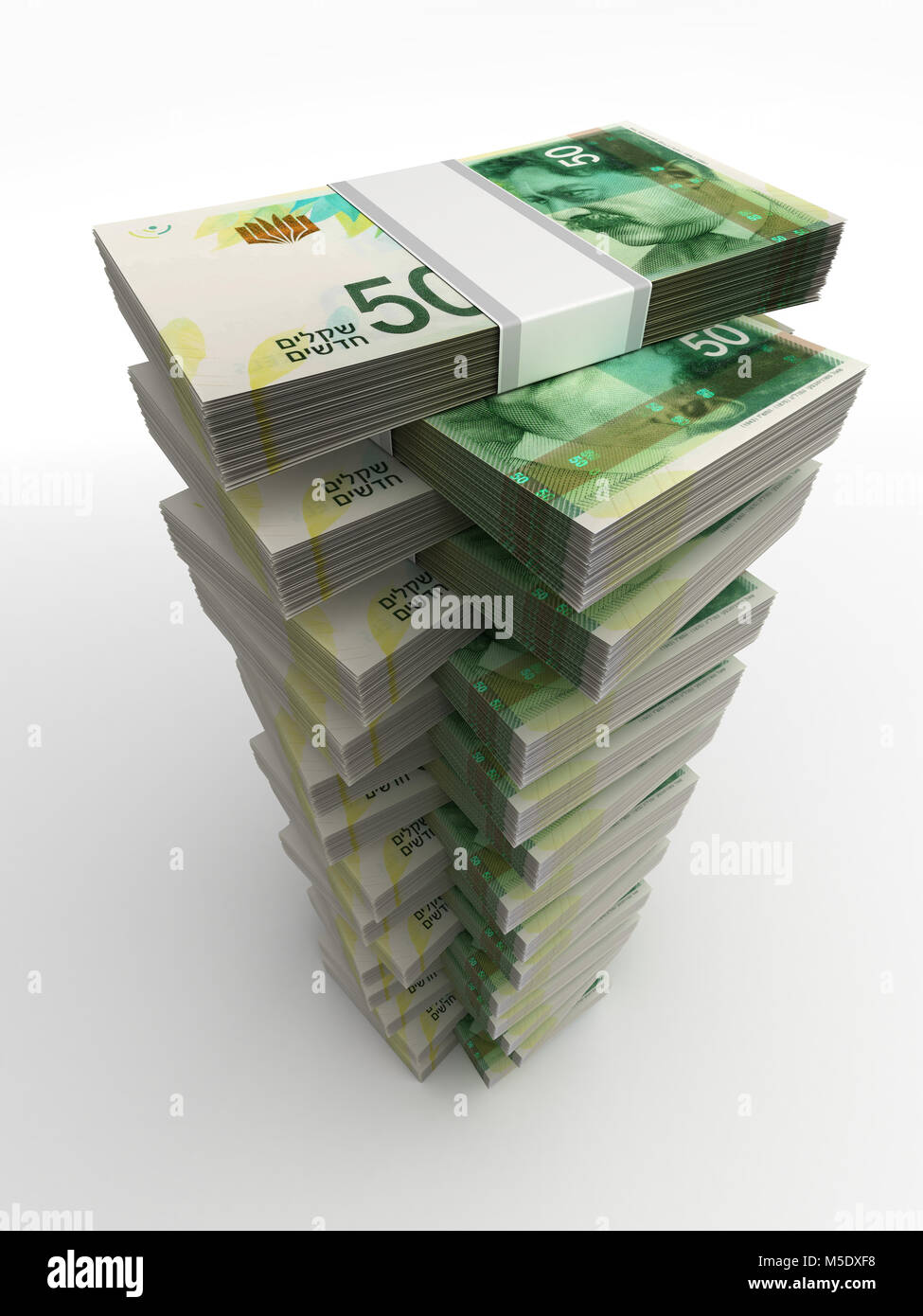Israeli New Shekel Tower (isolated on white background Stock Photo - Alamy