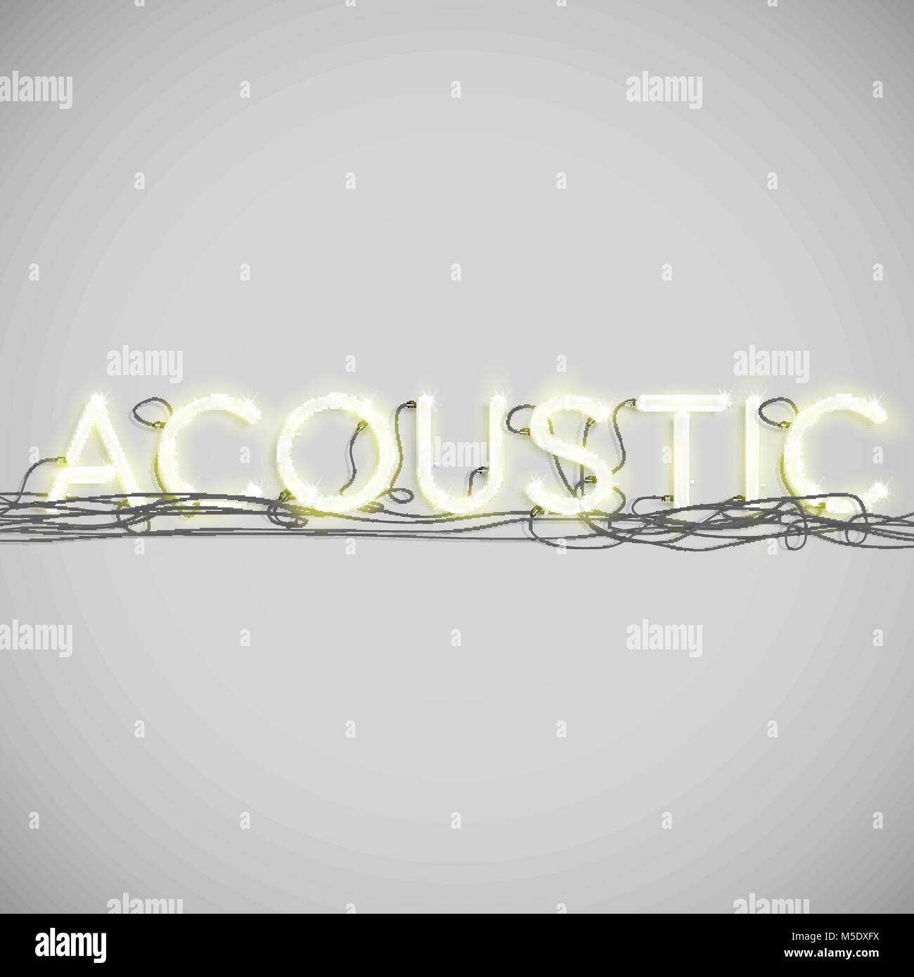 Neon electric word type, vector illustration Stock Vector Image & Art ...