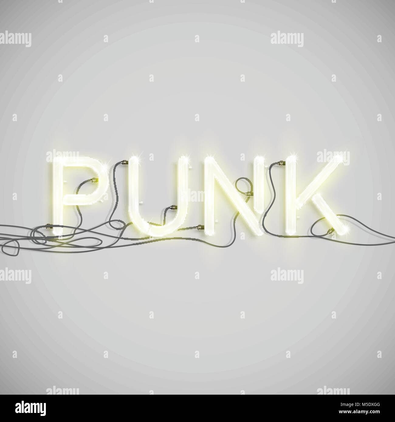 Neon electric word type, vector illustration Stock Vector Image & Art ...