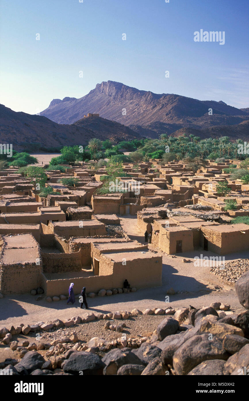 Niger, near Timia oasis. Sahara desert. Air mountains. Sahel. Tuareg ...