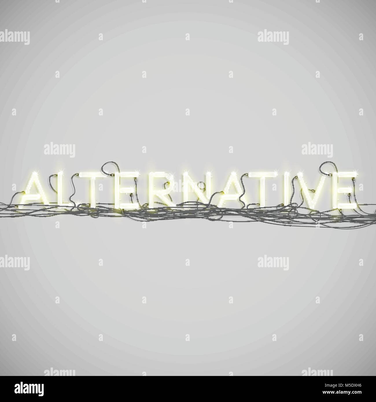 Neon electric word type, vector illustration Stock Vector Image & Art ...