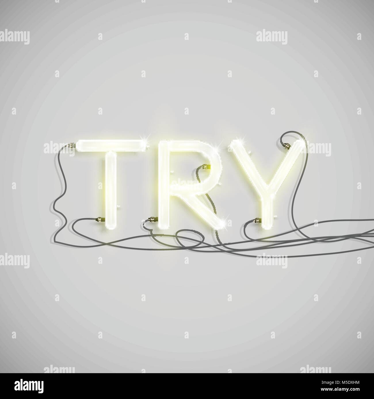 Neon electric word type, vector illustration Stock Vector Image & Art ...