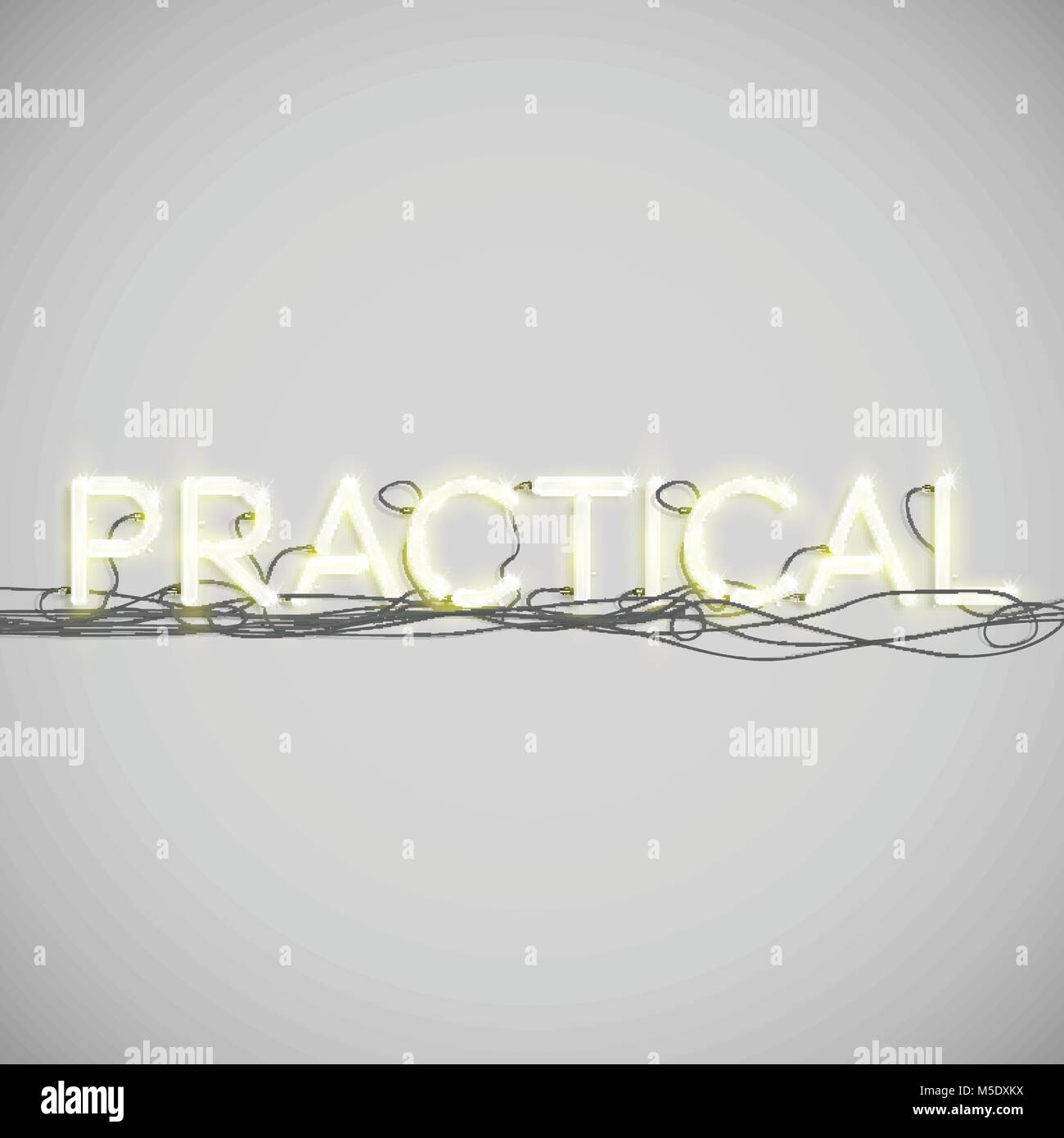 Neon electric word type, vector illustration Stock Vector Image & Art ...