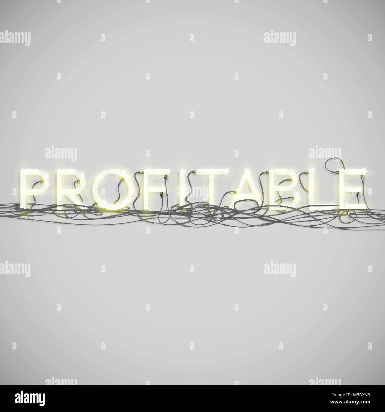 Neon electric word type, vector illustration Stock Vector Image & Art ...