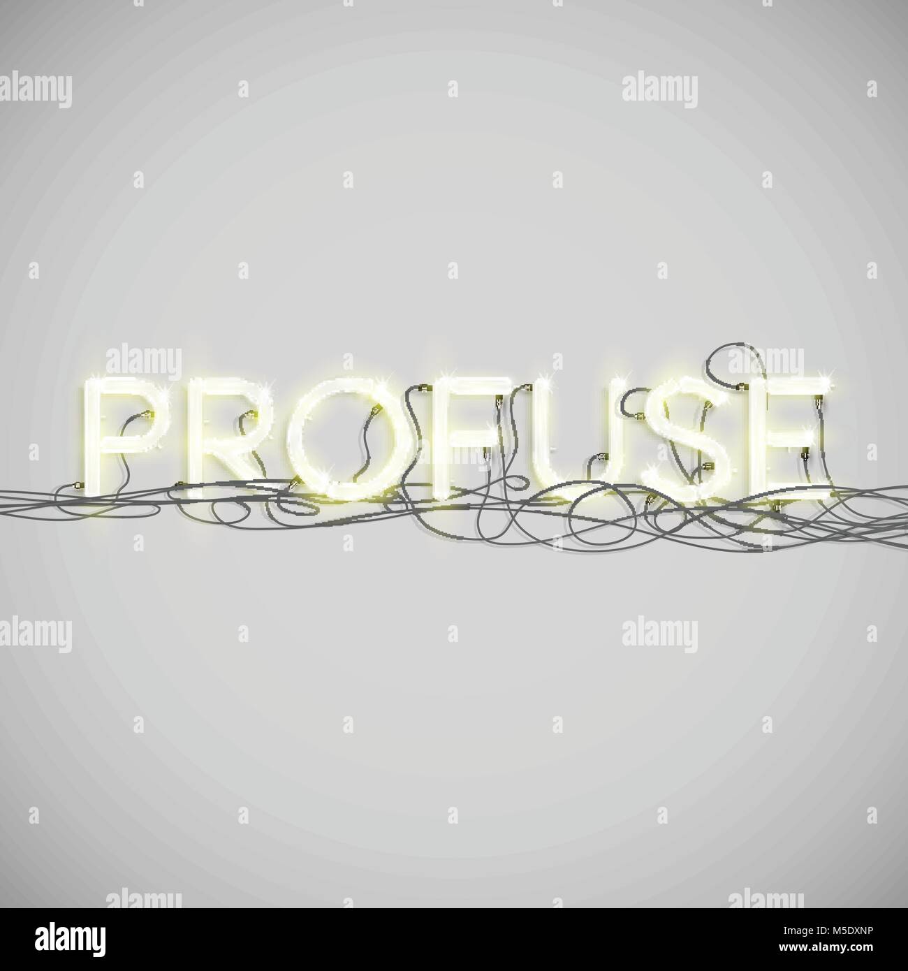Neon electric word type, vector illustration Stock Vector Image & Art ...