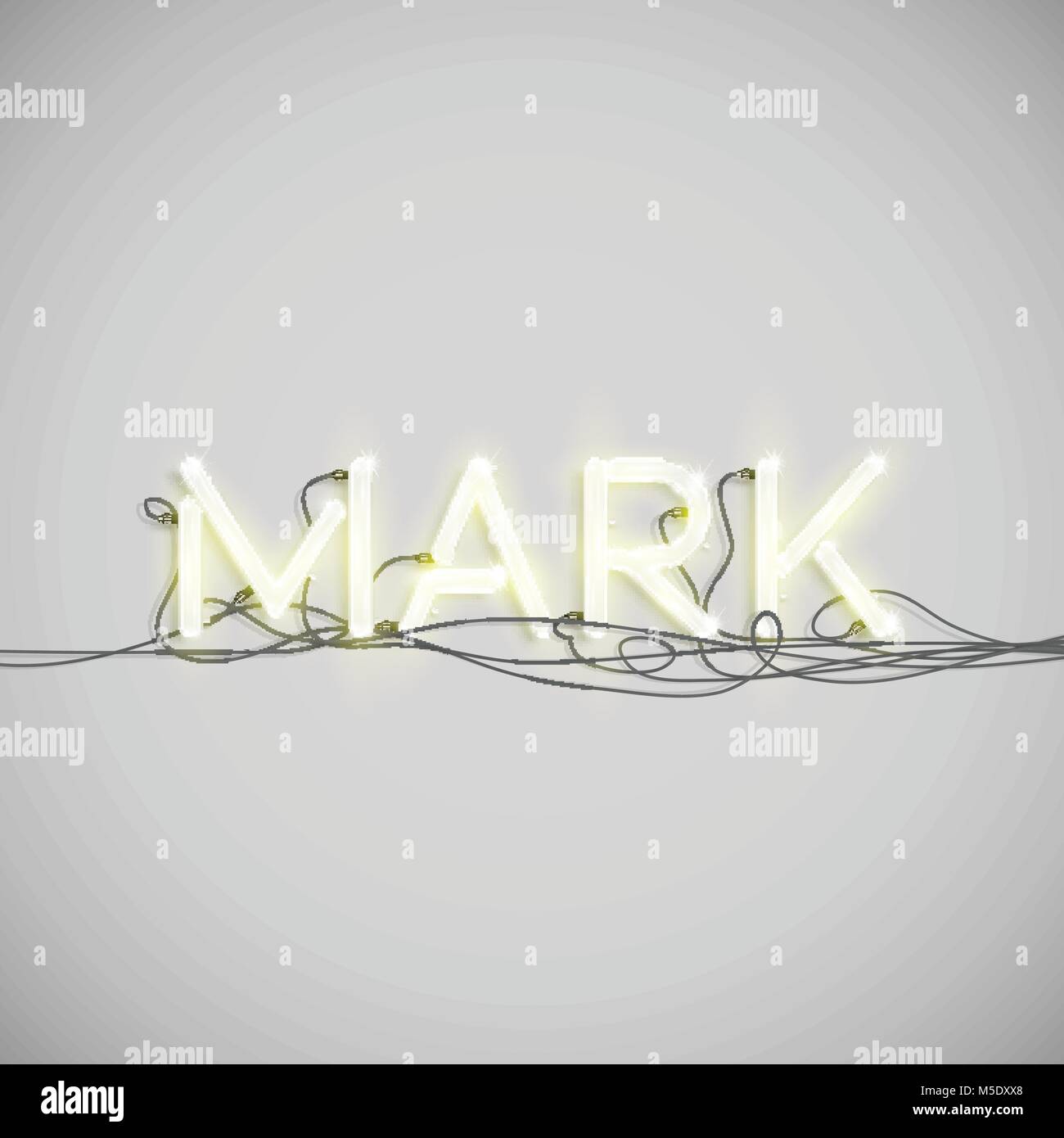 Neon electric word type, vector illustration Stock Vector Image & Art ...