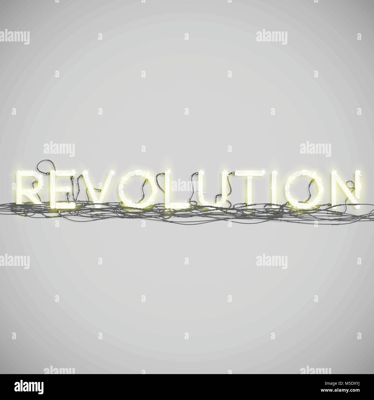 Neon electric word type, vector illustration Stock Vector Image & Art ...