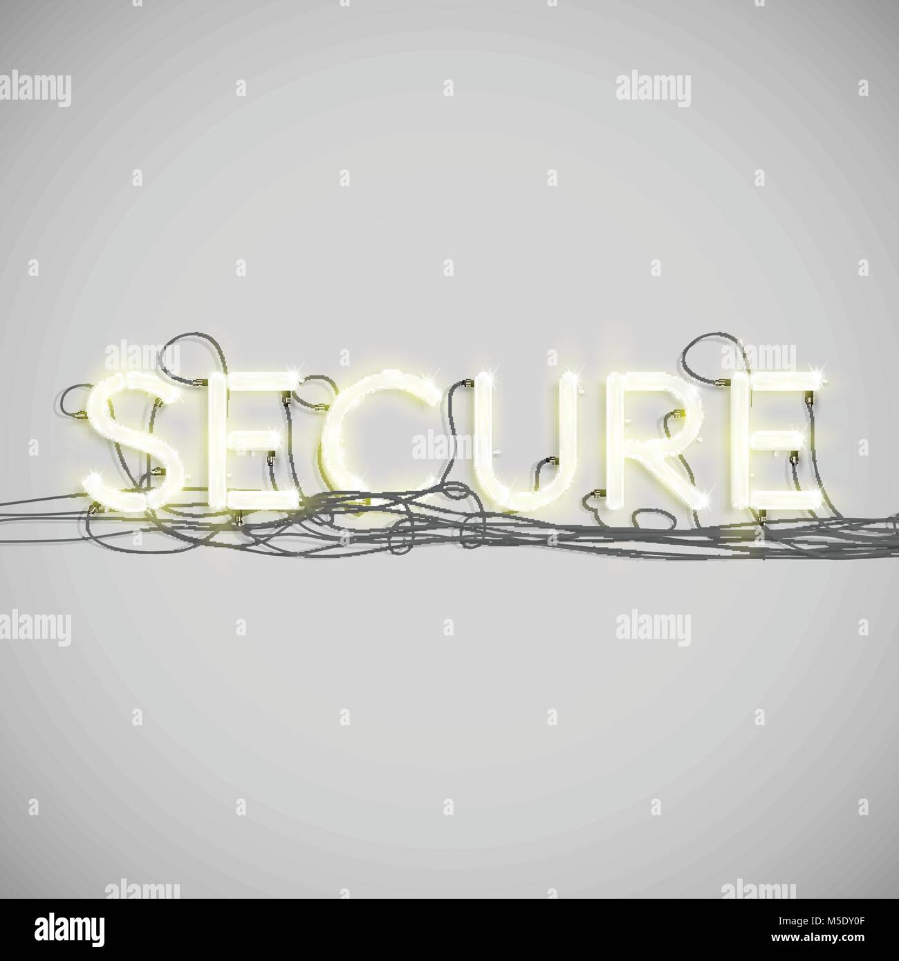 Neon electric word type, vector illustration Stock Vector Image & Art ...