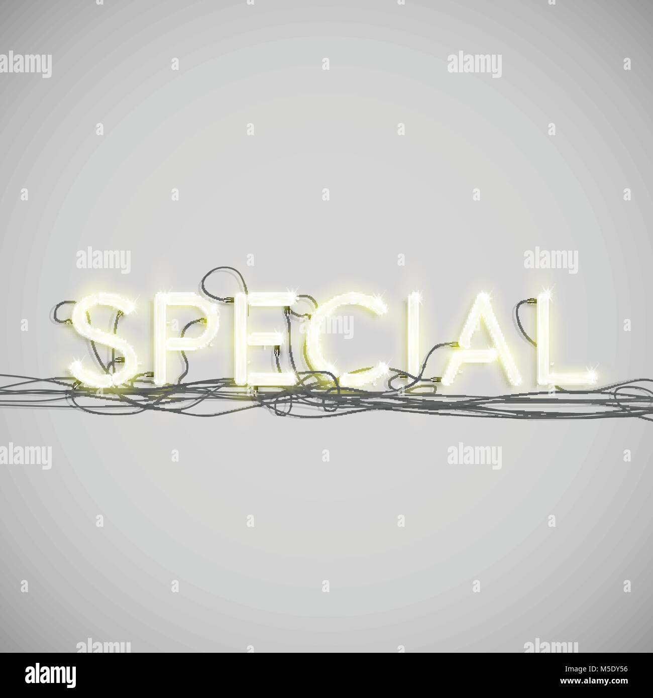 Neon electric word type, vector illustration Stock Vector Image & Art ...