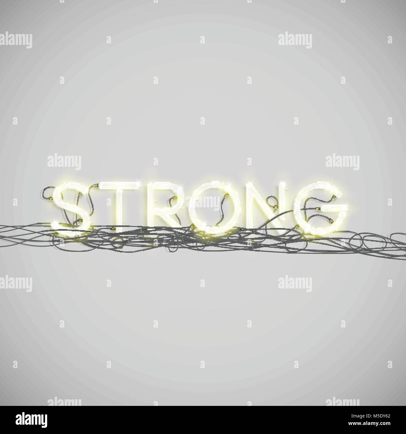 Neon electric word type, vector illustration Stock Vector Image & Art ...