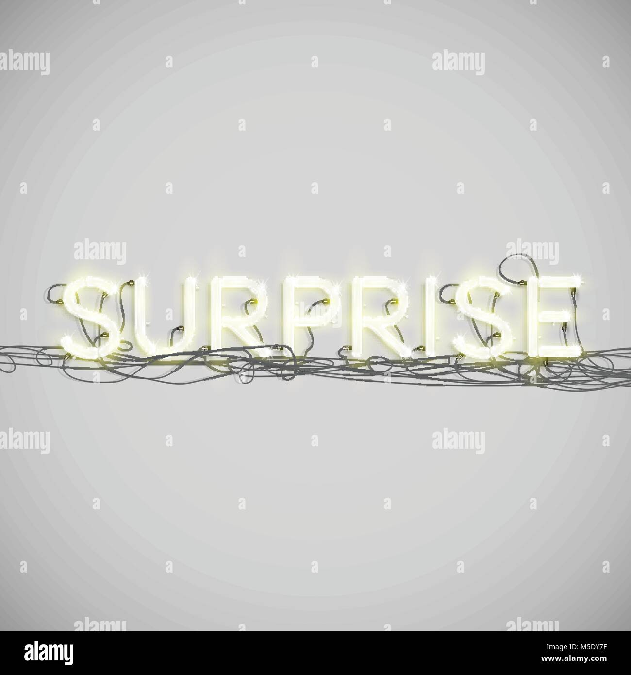 Neon electric word type, vector illustration Stock Vector Image & Art ...