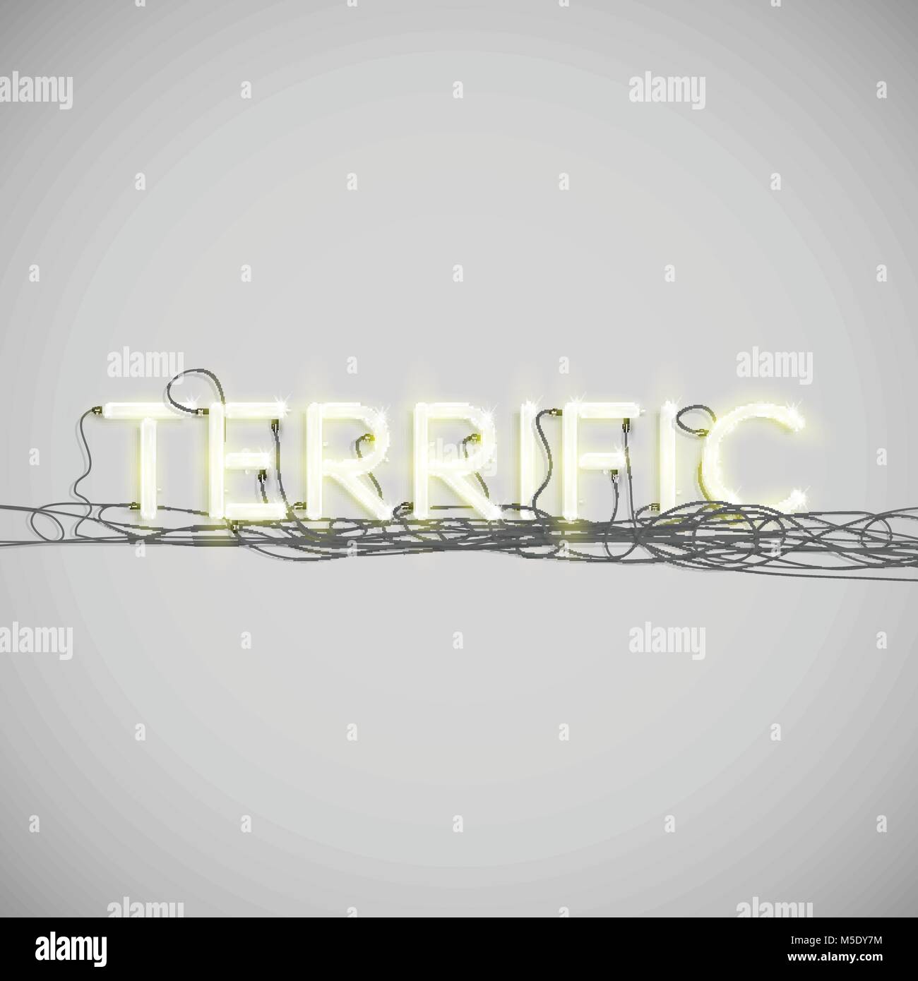 Neon electric word type, vector illustration Stock Vector Image & Art ...