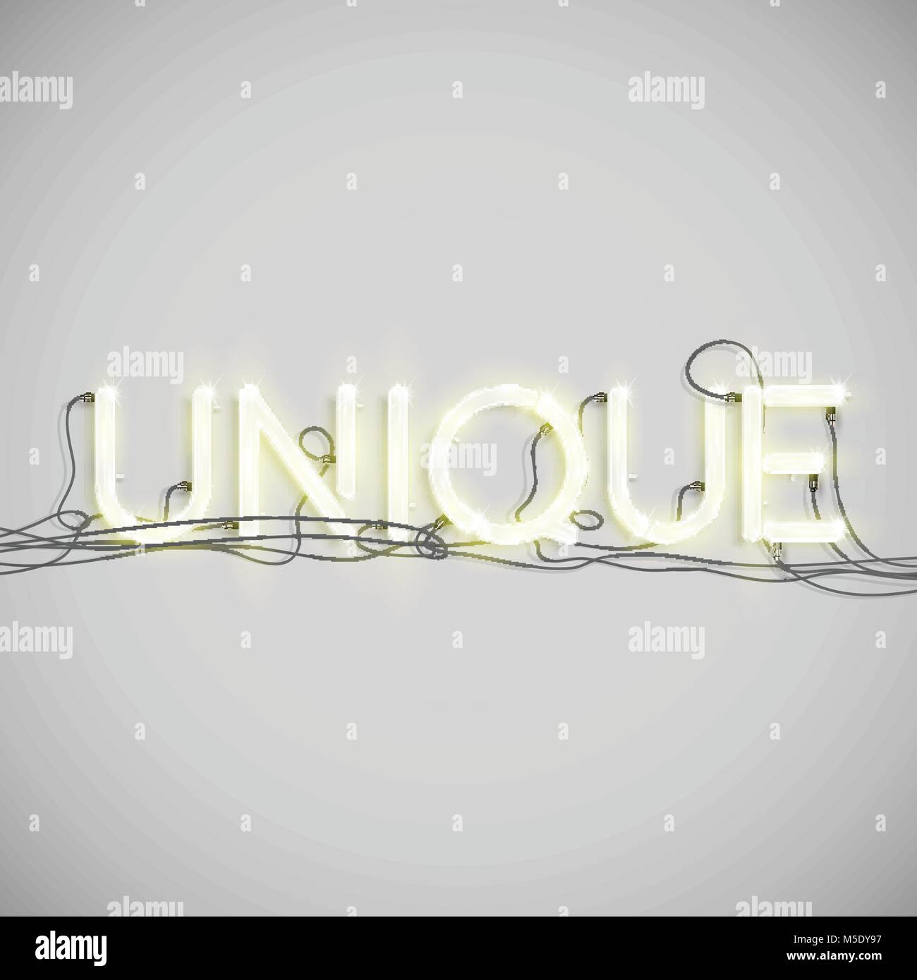 Neon electric word type, vector illustration Stock Vector Image & Art ...