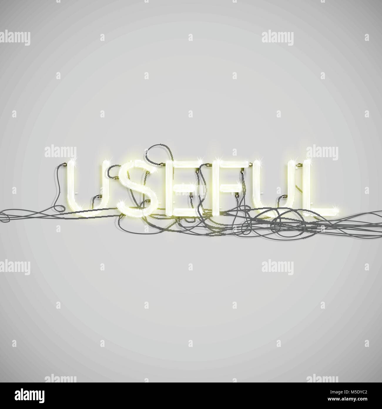 Neon electric word type, vector illustration Stock Vector Image & Art ...