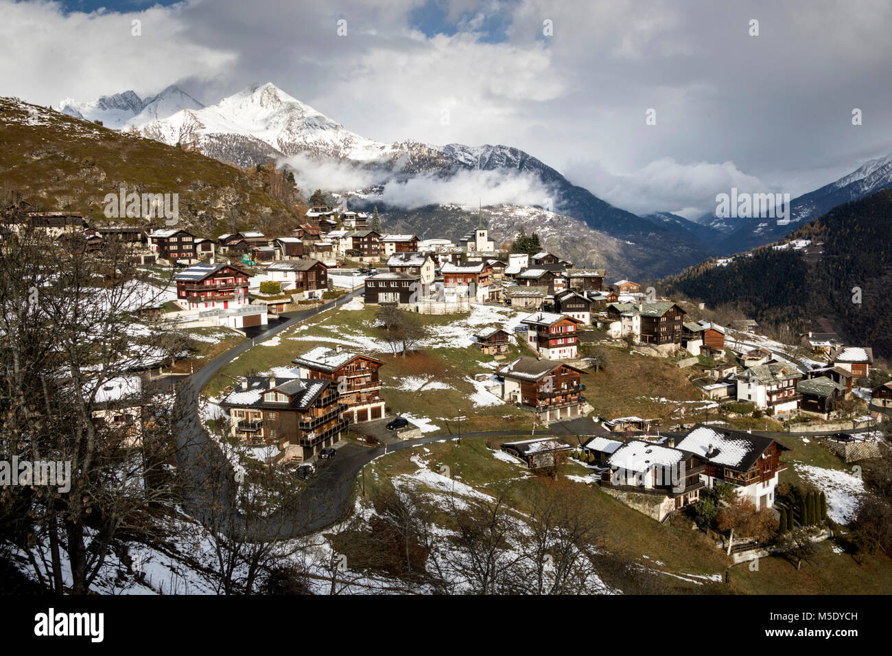 Mountain, mountains, the Alps, glaciers, snow, mountain village ...