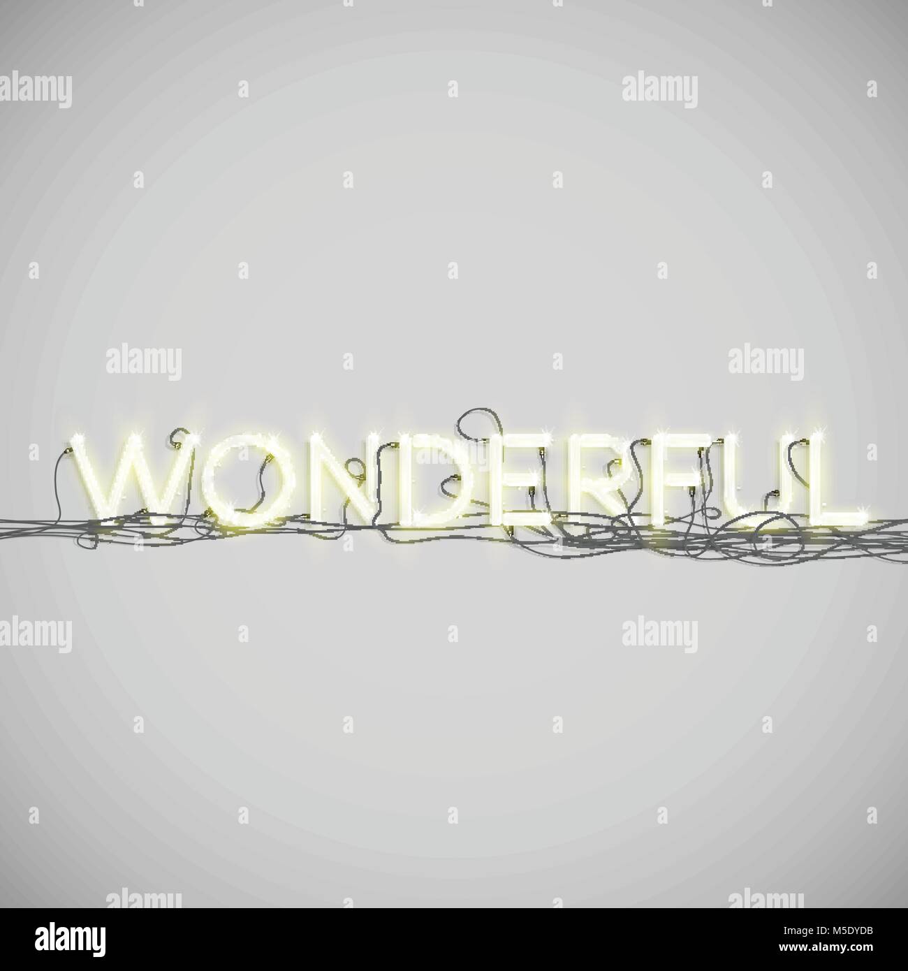 Neon electric word type, vector illustration Stock Vector Image & Art ...