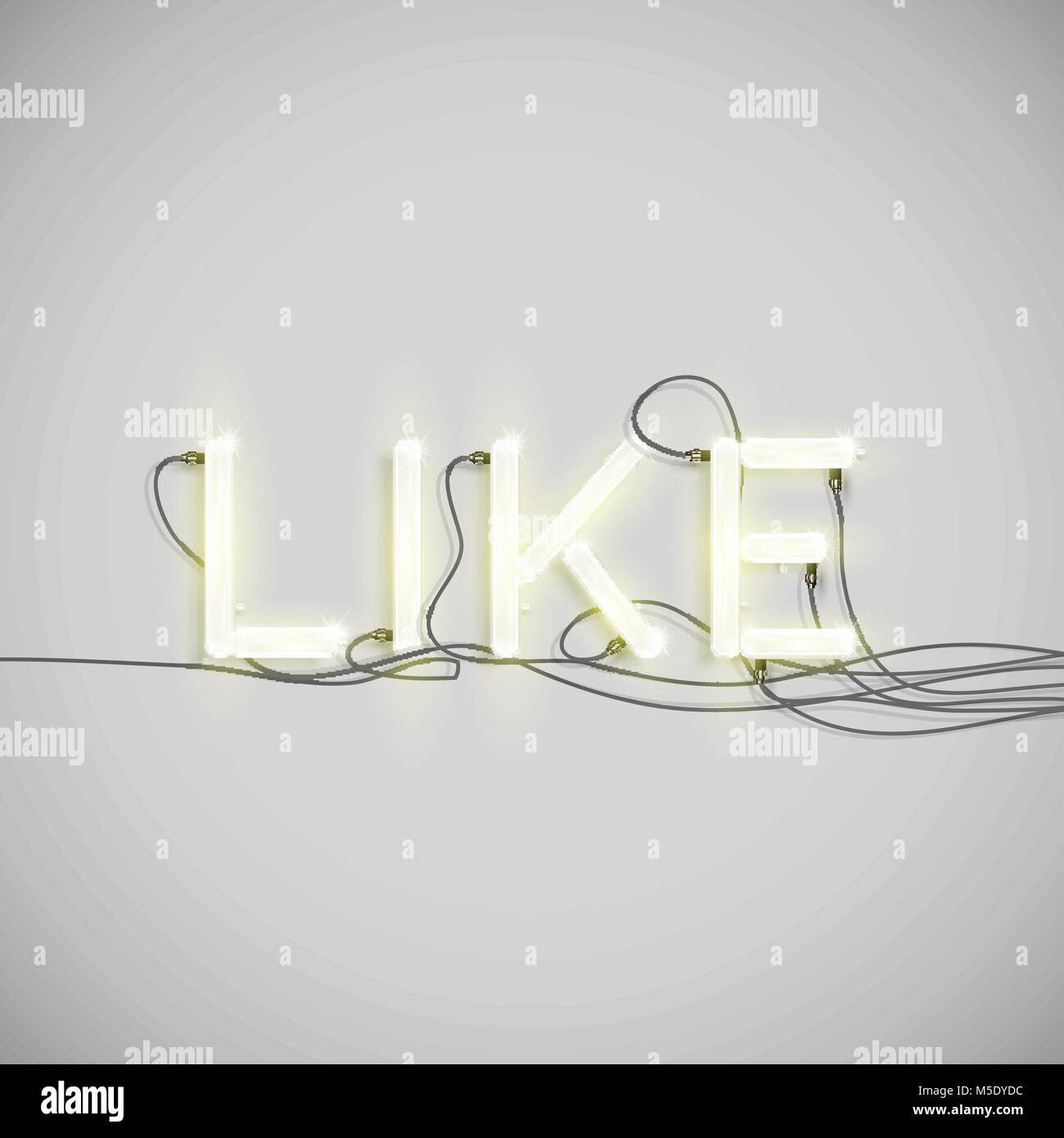 Neon electric word type, vector illustration Stock Vector Image & Art ...