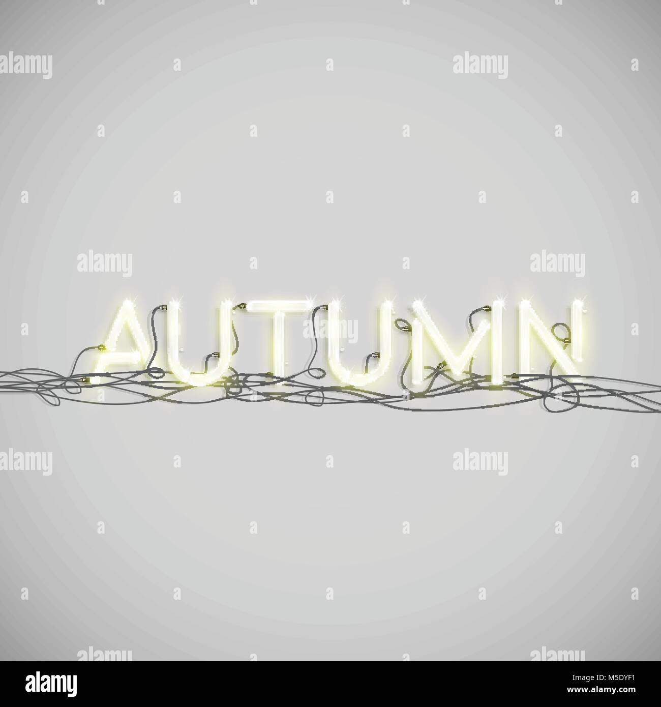 Neon electric word type, vector illustration Stock Vector Image & Art ...