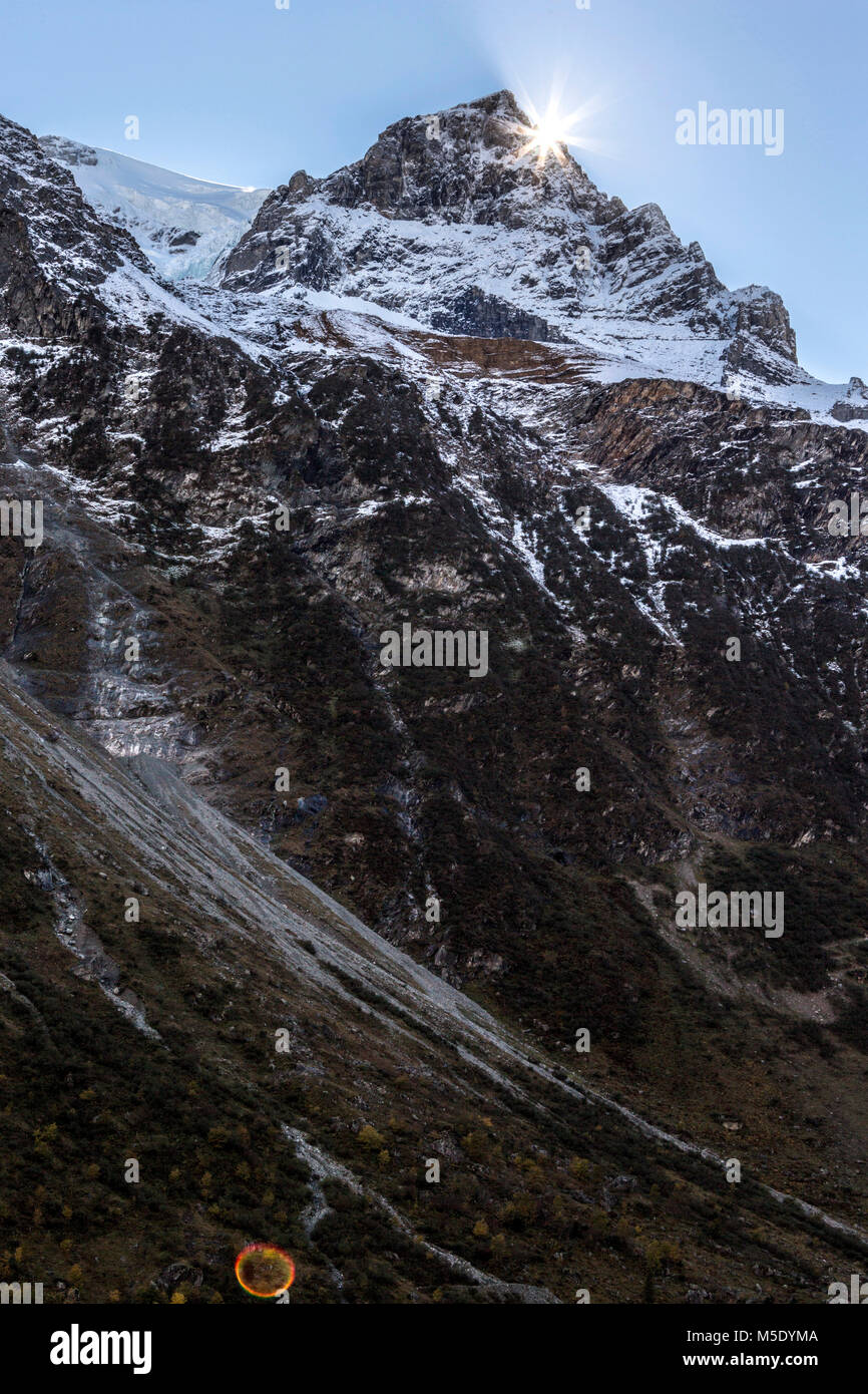 Mountains, the Alps, meadow, snow, walking, Hiking, sky, trees Stock ...