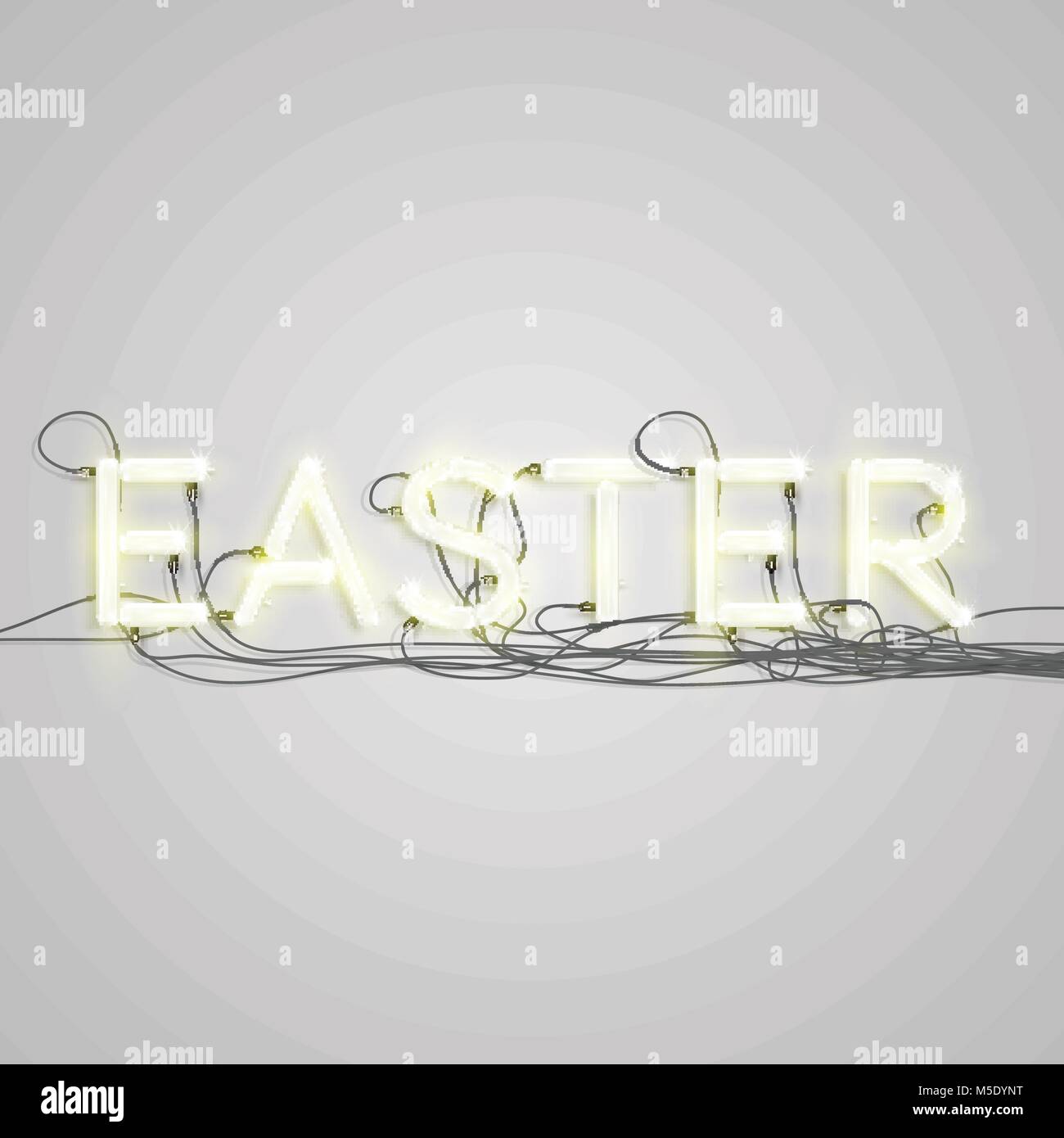 Neon electric word type, vector illustration Stock Vector Image & Art ...