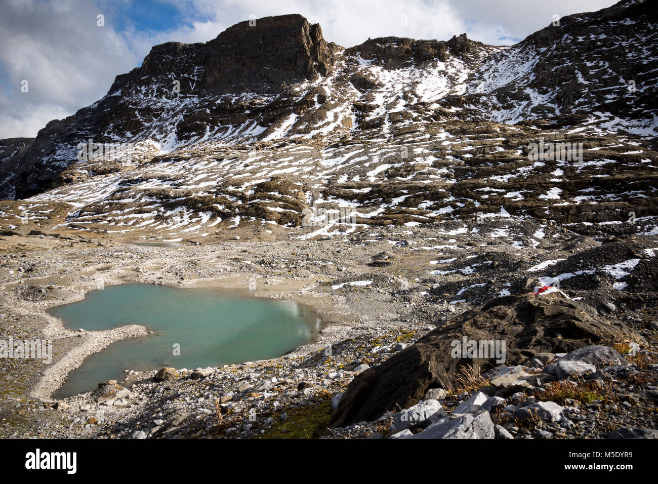 Hiking, walking, the Alps, mountains, rock, stone, stone, mountain lake ...