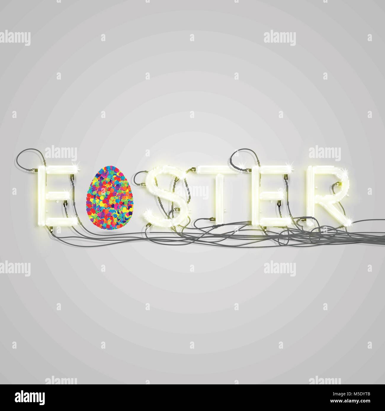 Neon electric word type, vector illustration Stock Vector Image & Art ...