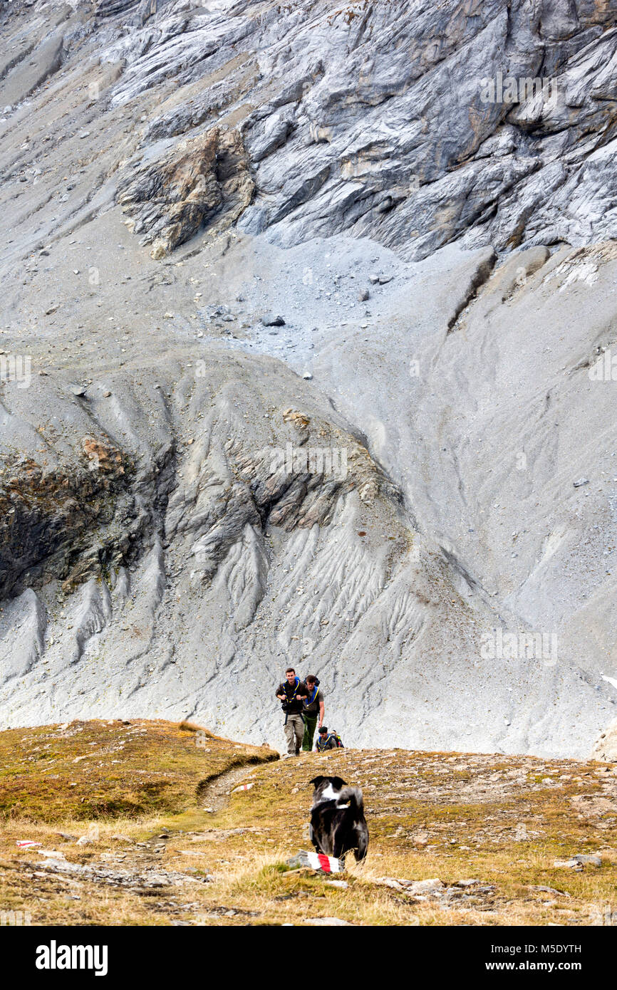 Hiking, walking, the Alps, mountains, rock, stone, stone, Alpine ...